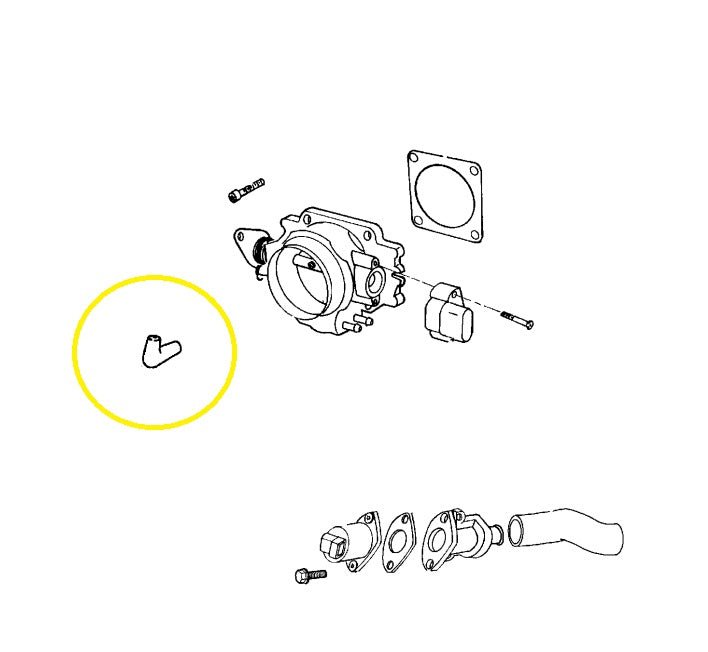 Vacuum Hose Rubber Elbow MAP Sensor Connector 92-95 Viper OEM – Viper ...