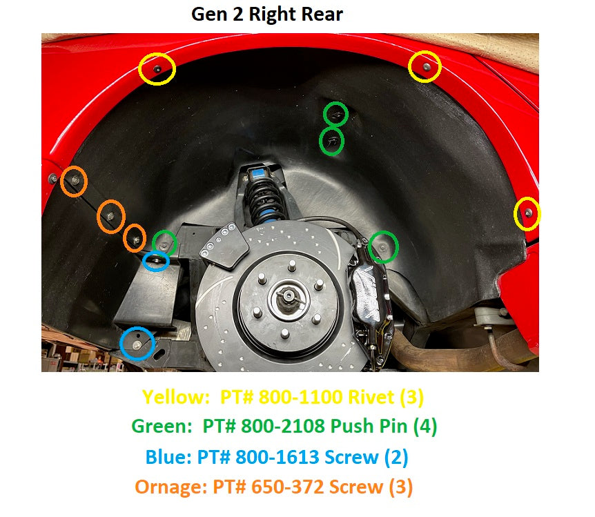 Inner Fender Liner Wheel Well Clip Retainer Rivet Viper 93-10 – Viper ...